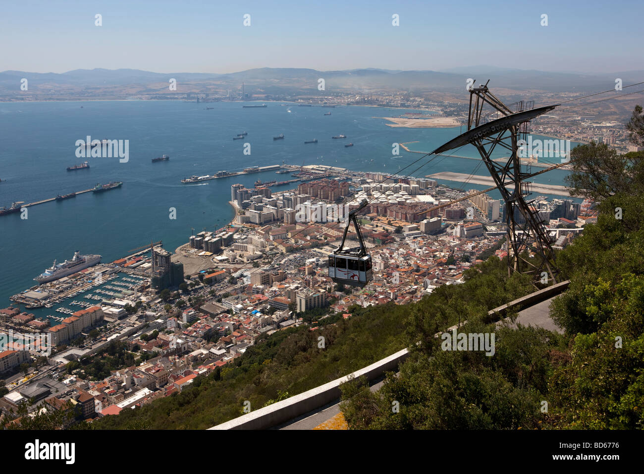 Gibraltar cable car harbour hi-res stock photography and images - Alamy
