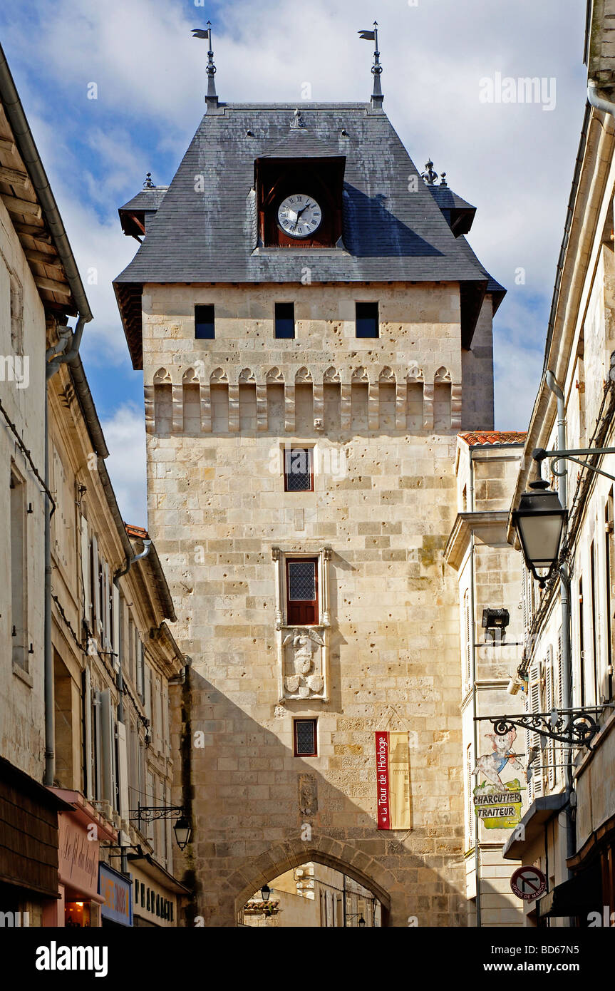 Saint Jean d'Angely (17) : the Clock Tower Stock Photo - Alamy