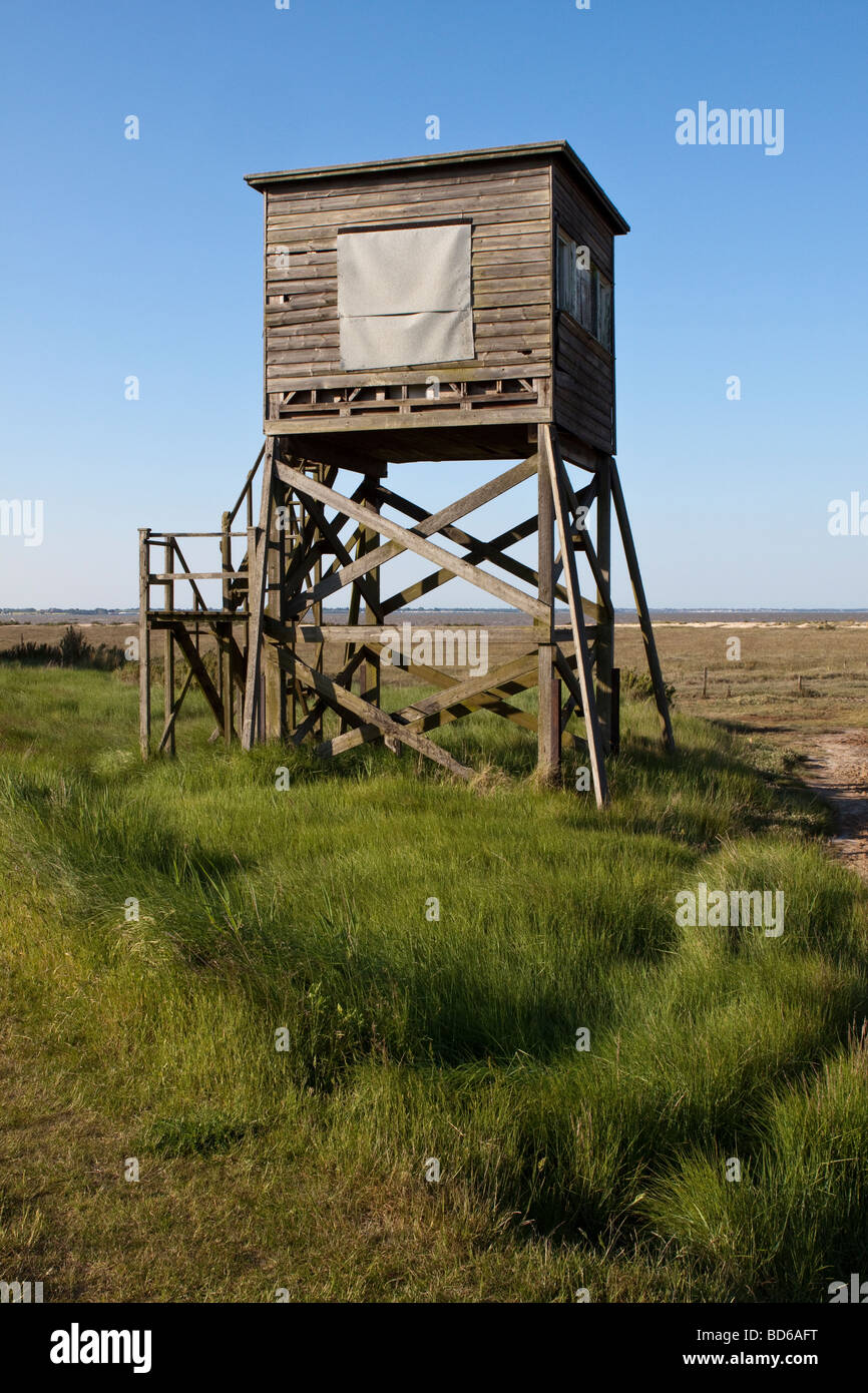 Wooden watchtower, Essex Coast, UK Stock Photo - Alamy