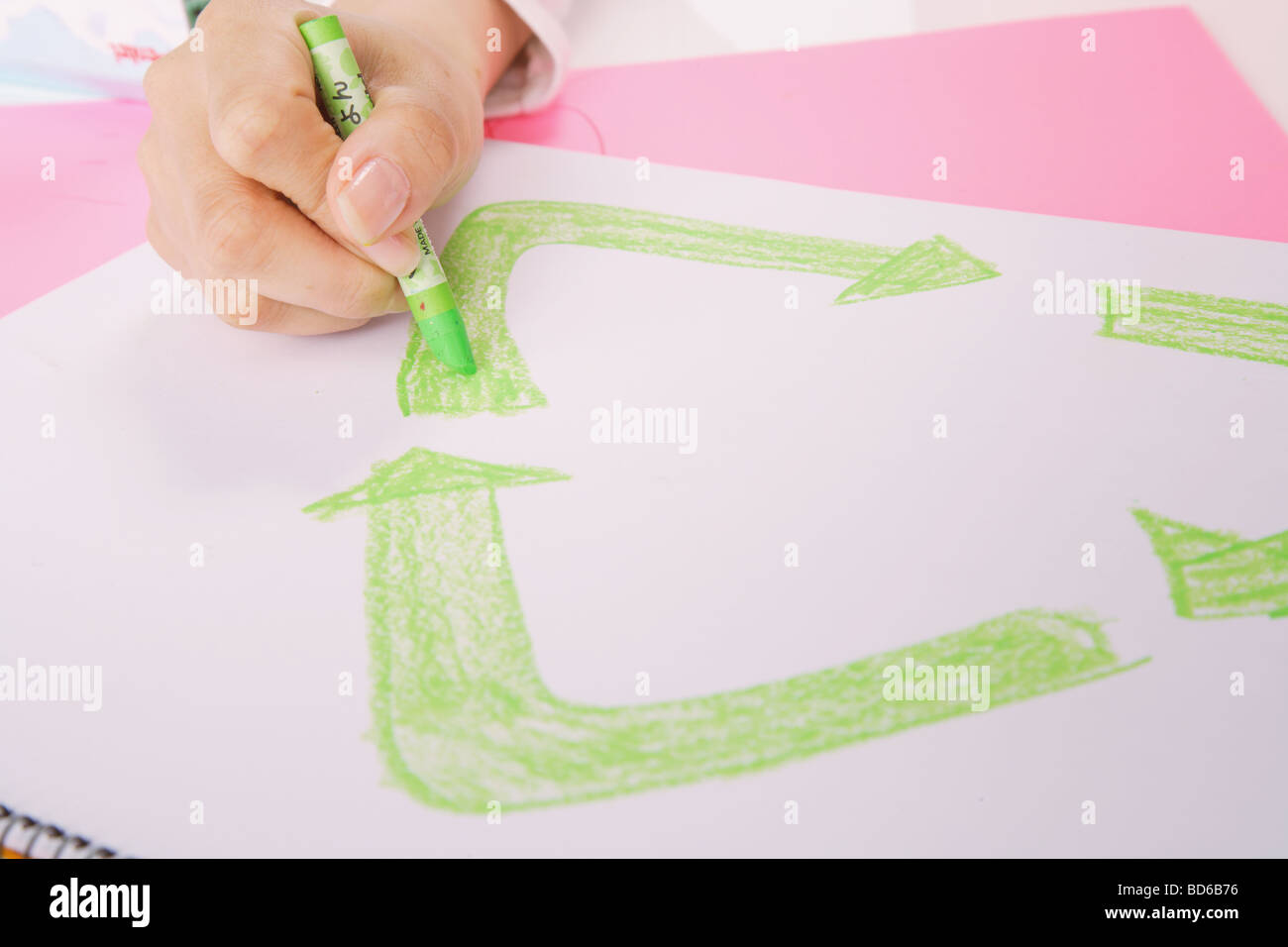 Recycling symbol green arrows on hi-res stock photography and images ...