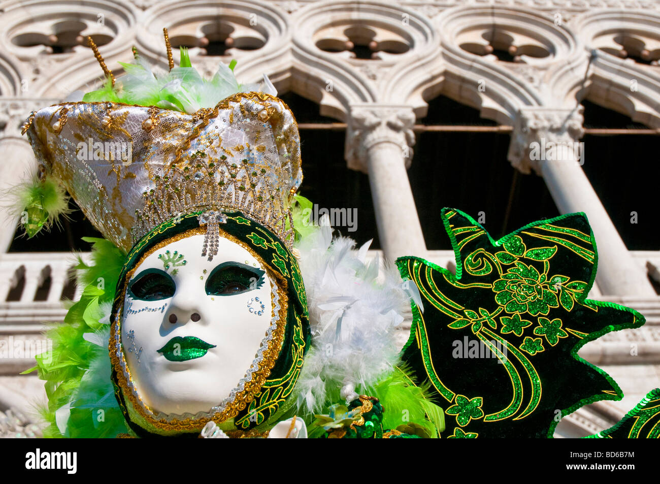 Masked Carnival participant Stock Photo - Alamy