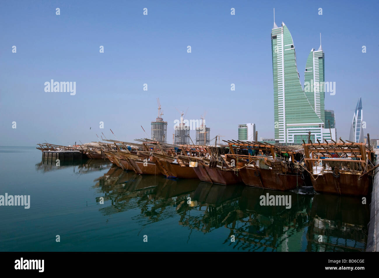 Bahrain, Manama : The twin towers of the Bahrain Financial Harbor Stock ...