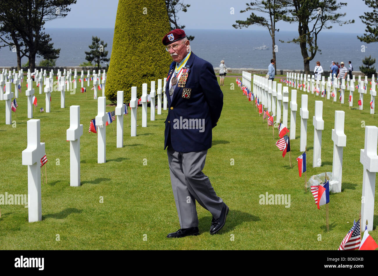 Veteran Bill Ryan at the Normandy American Cemetery and Memorial in ...