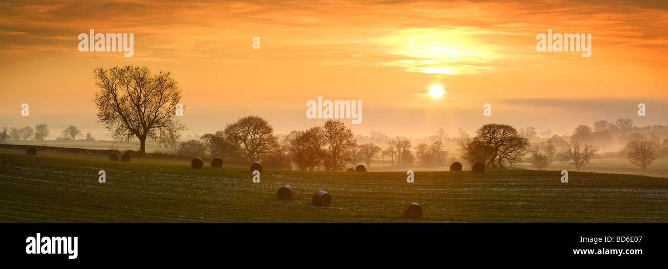 Sunset Panorama North Yorkshire, UK, EUROPE Stock Photo - Alamy