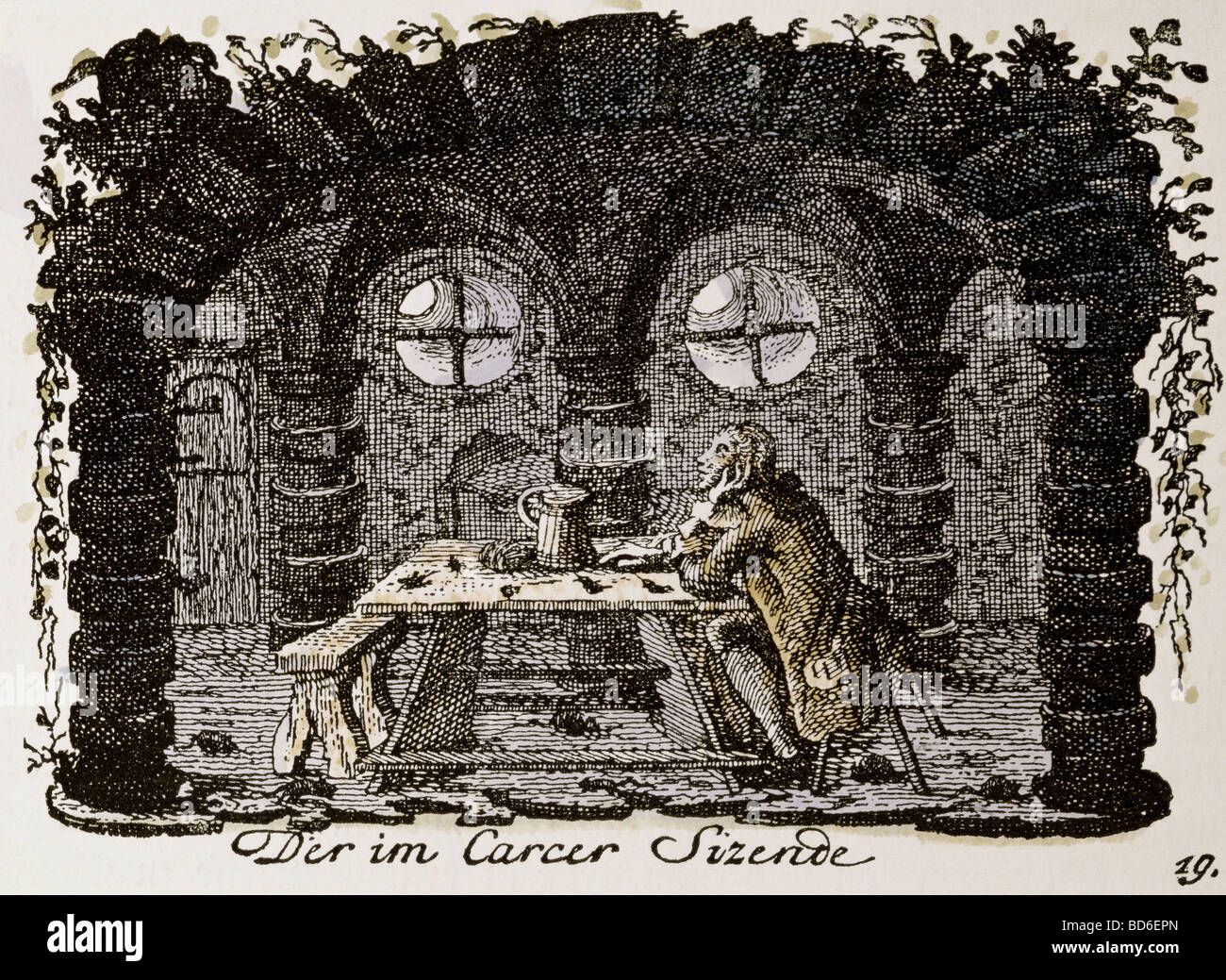 education, students, "One sitting in the Carcer " ("Der im Carcer ...