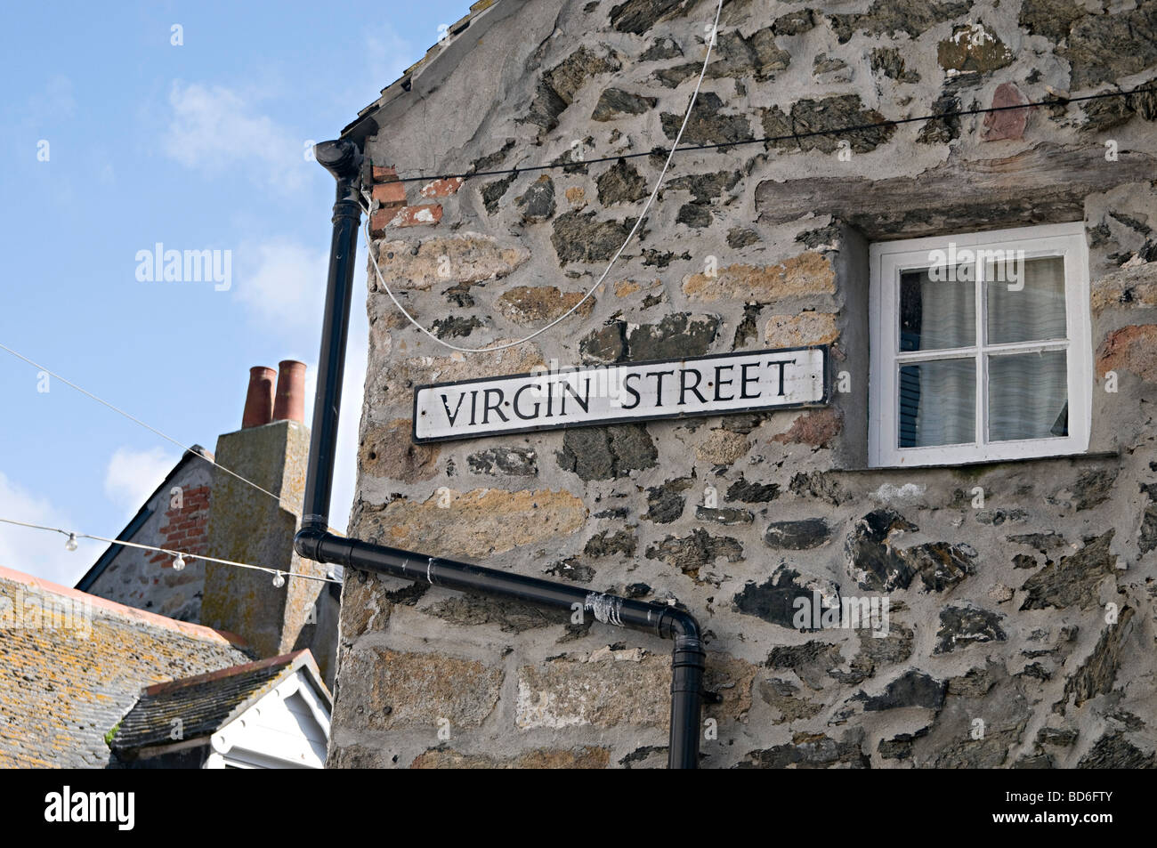 irgin street sign st ives cornwall Stock Photo - Alamy
