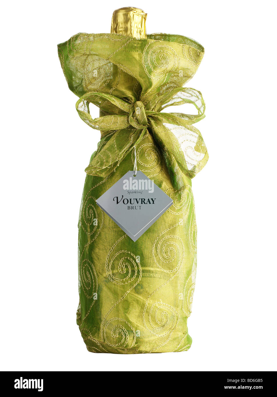 Gift wrapped wine Stock Photo - Alamy