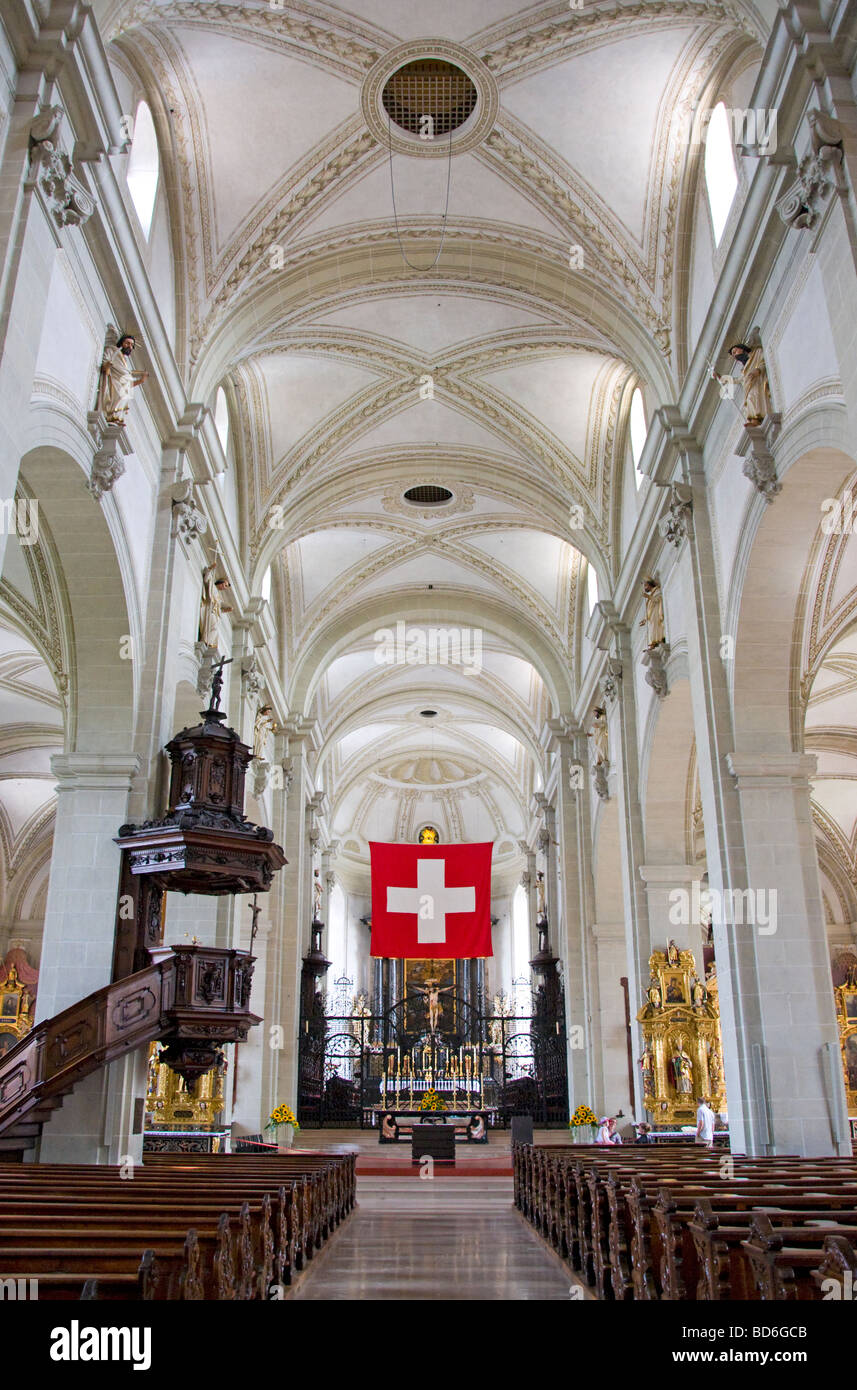 Luzern / Lucerne, Switzerland. Parish Church of St Leodegar im Hof ...