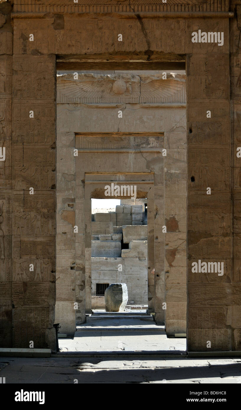 Stone Pedestal Viewed Through Vestibules of Temple of Haroeris and ...