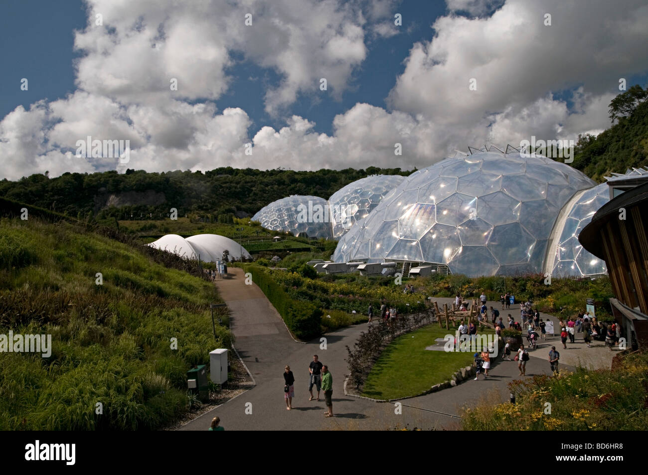 Eden project cornwall flowers sky hi-res stock photography and images ...