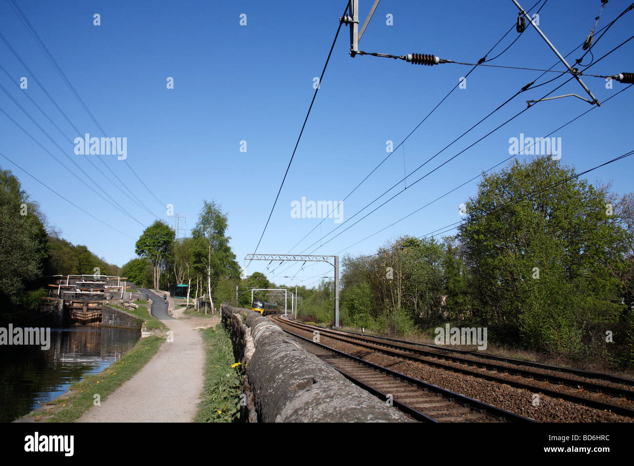 The Canal and Railway Line Kirkstall Leeds West Yorkshire 2009 Stock ...