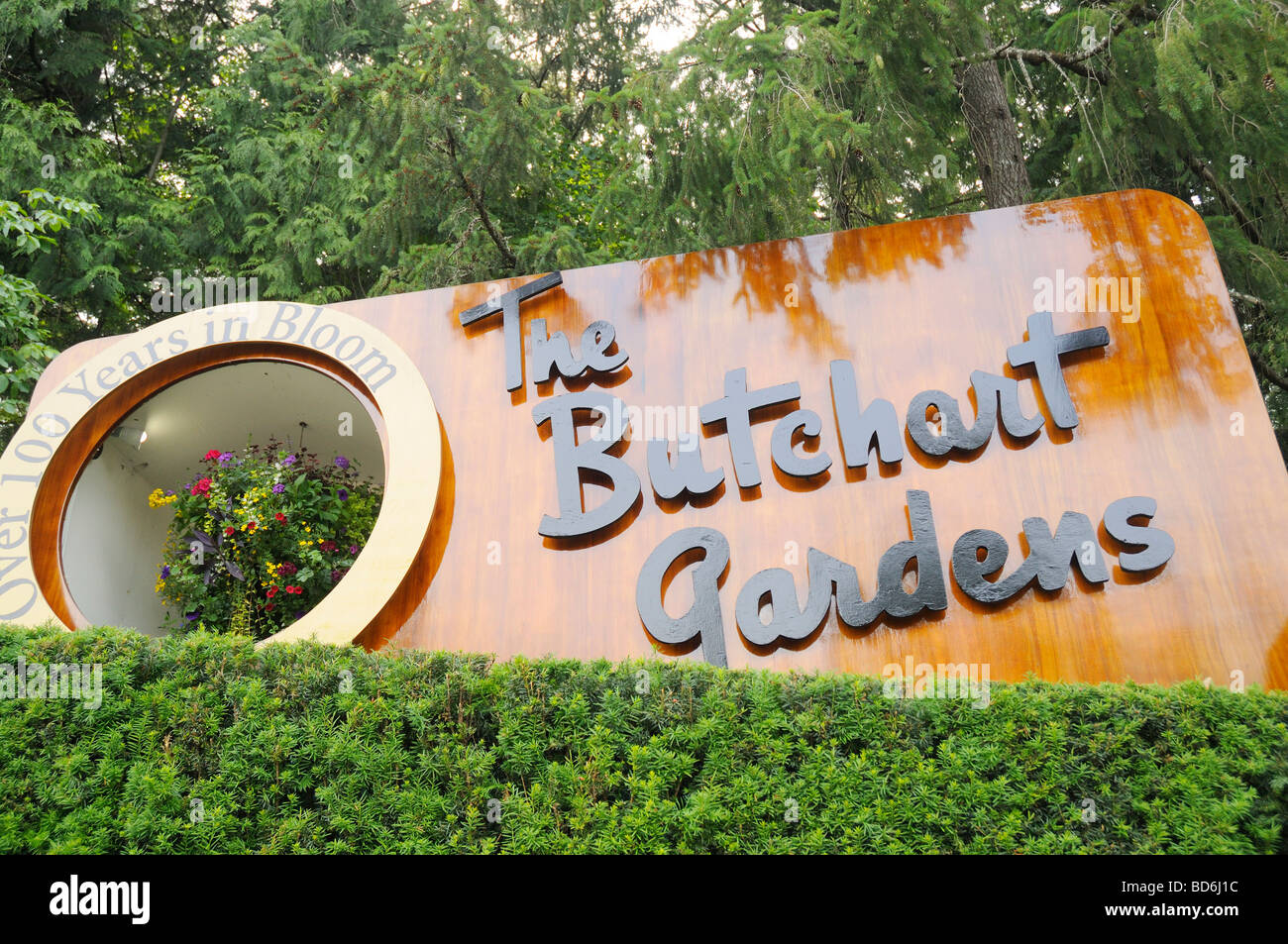 Floral display in the Butchart Gardens near Victoria on Vancouver ...