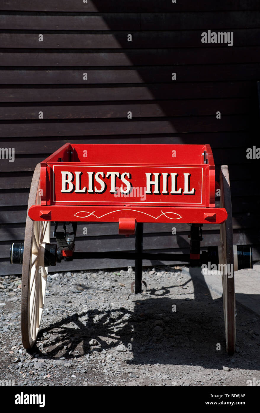 Hand cart at the Blists Hill Victorian Town in Shropshire Stock Photo ...