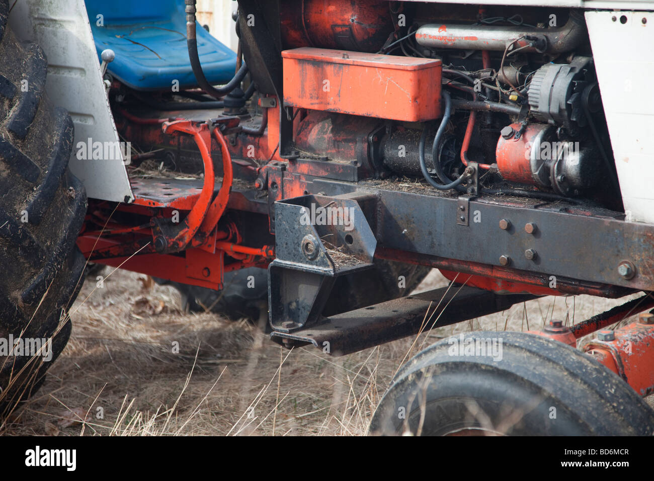 Old tractor's engine Stock Photo - Alamy