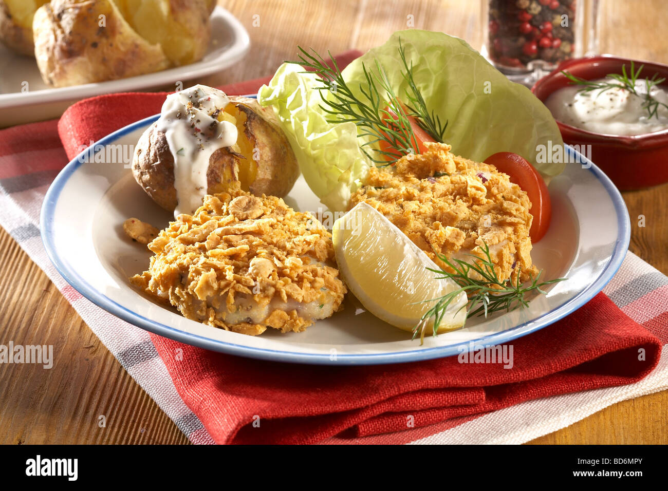 Crispy Fish Rissoles Stock Photo - Alamy