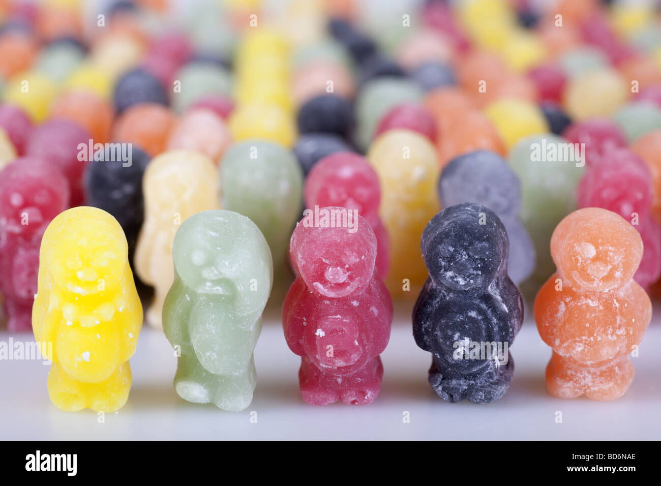 Groups of multi-coloured jelly baby sweets Stock Photo - Alamy