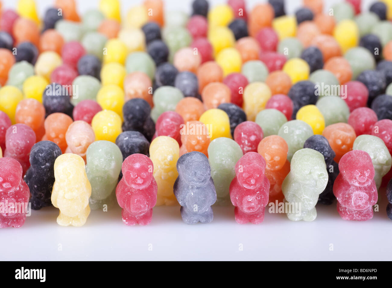Groups of multi-coloured jelly baby sweets Stock Photo - Alamy