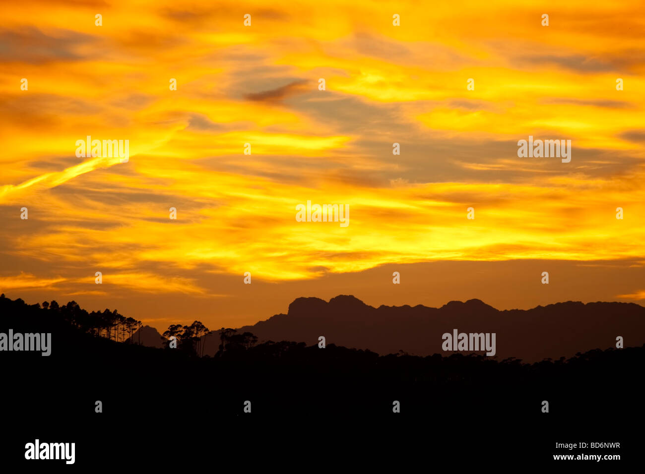 Sunrise Table Mountain National Park Cape Town South Africa Stock Photo ...