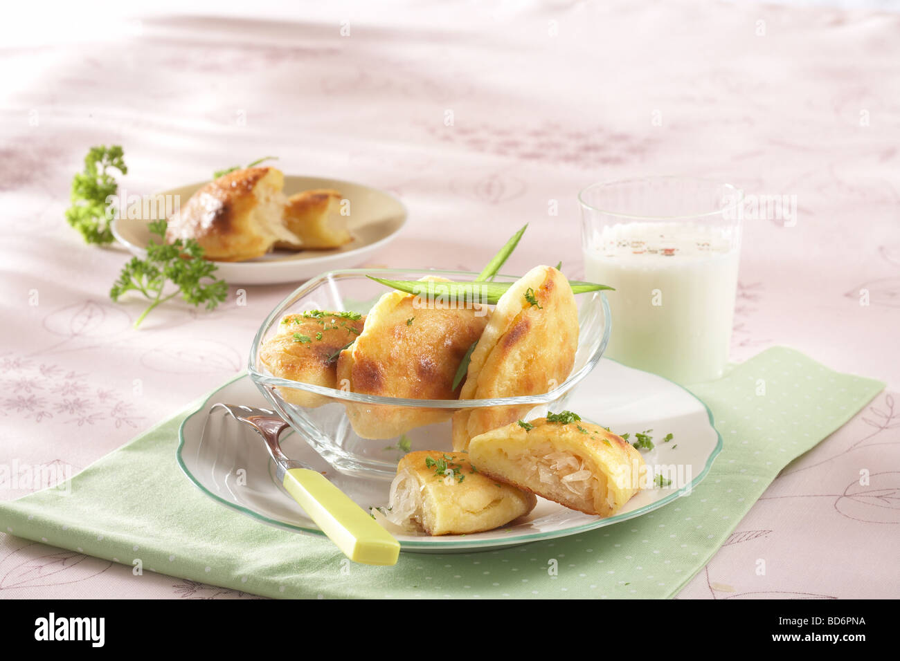 Cabbage Pockets (step by step Stock Photo - Alamy