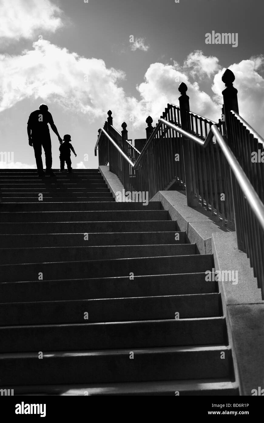Stairs climbing silhouette hi-res stock photography and images - Alamy