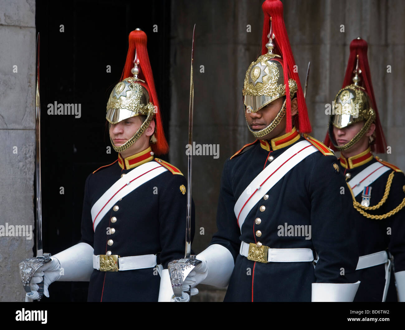 Troopers from the Blues and Royals Household Cavalry Horseguards London ...