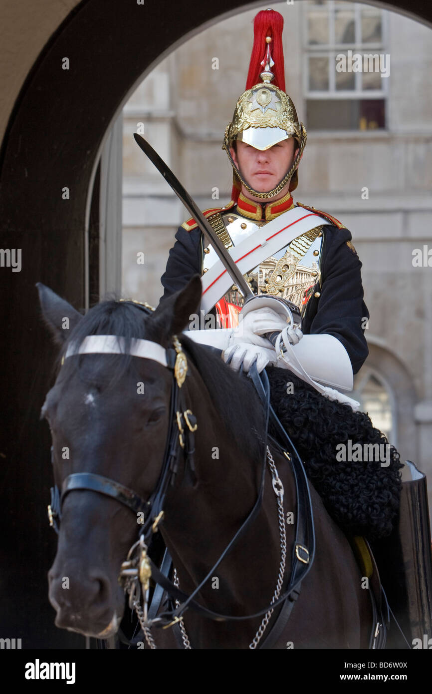 Trooper from the Blues and Royals Household Cavalry Horseguards London ...