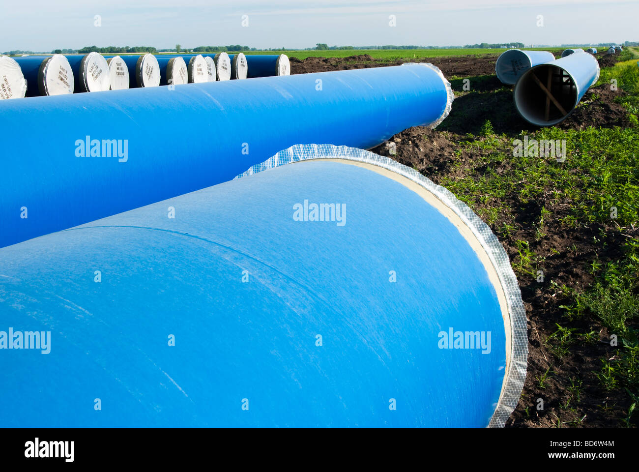 Water pipes at the Louis Clark Regional Water System pipeline ...