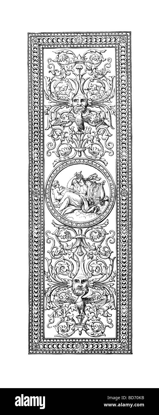 Carved panel Black and White Stock Photos & Images - Alamy