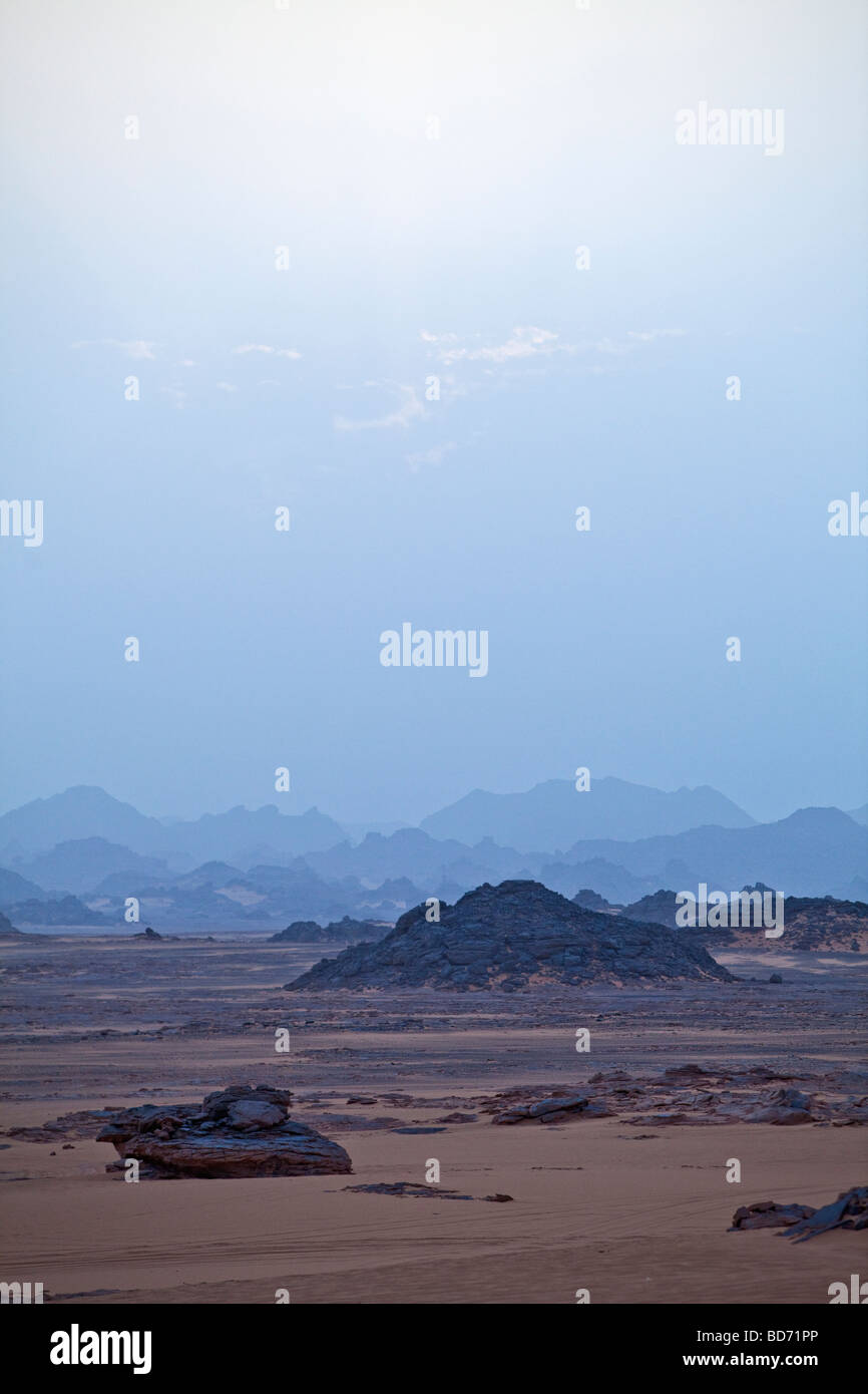 Libya Sahara desert the Akakus rocky area Stock Photo - Alamy