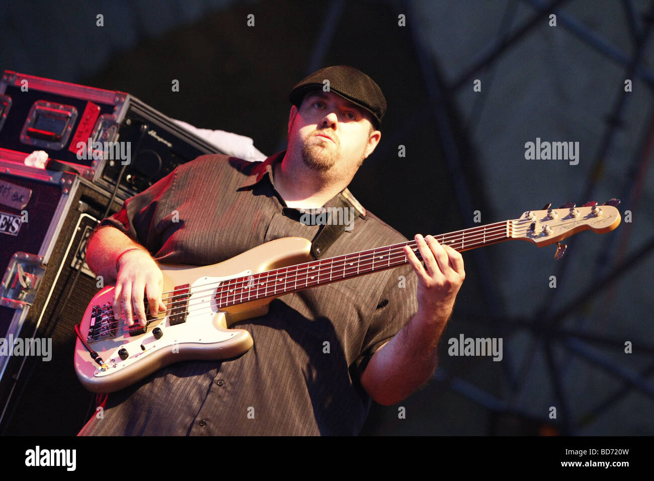 Michael Burks with his band live at Pistoia Blues Festival 2009 Stock ...