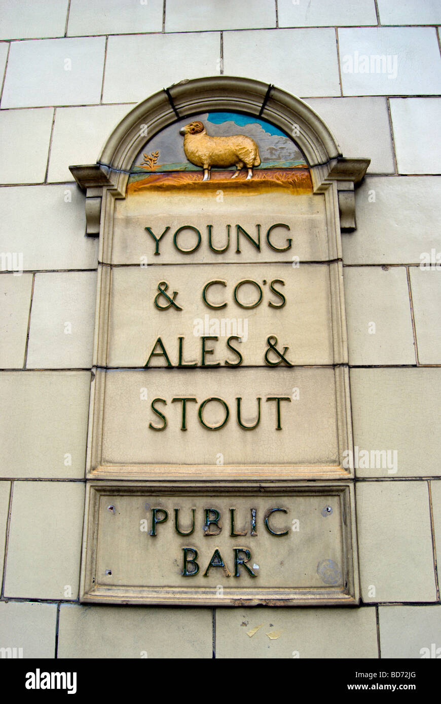 luncheon room and young & co's ales and stouts signs, and image of a ...