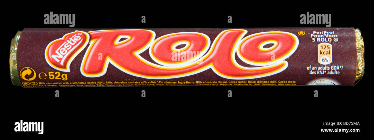 Nestle Rolo Chocolate Bar Shot In Studio Stock Photo - Alamy