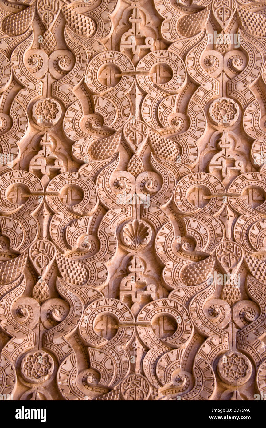 The medieval Medersa Ben Youssef Koranic School in the old Medina ...