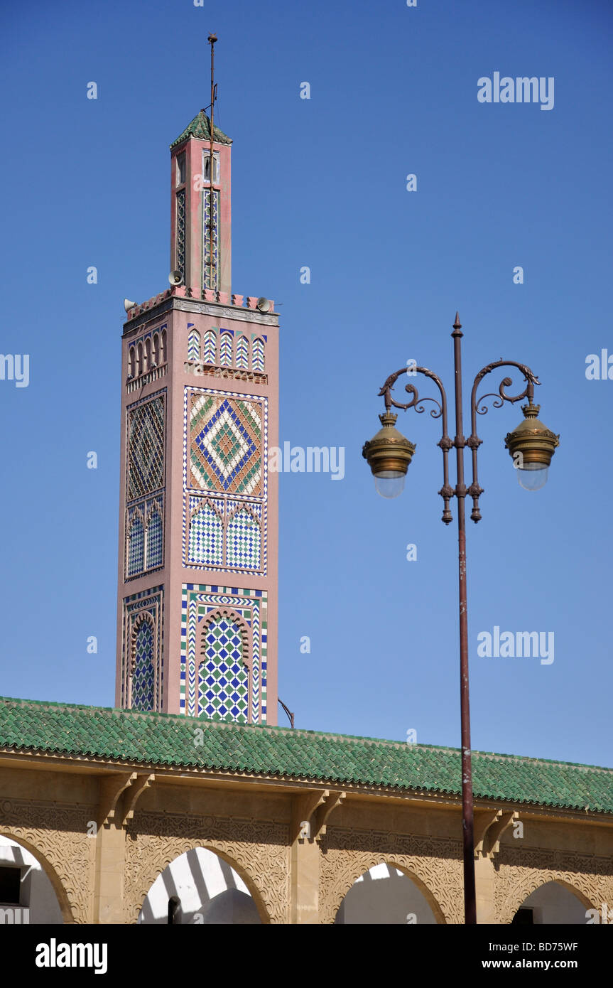 Minaret of Sidi Bouabid Mosque, Grand Socco, Tangier, Tangier-Tétouan ...