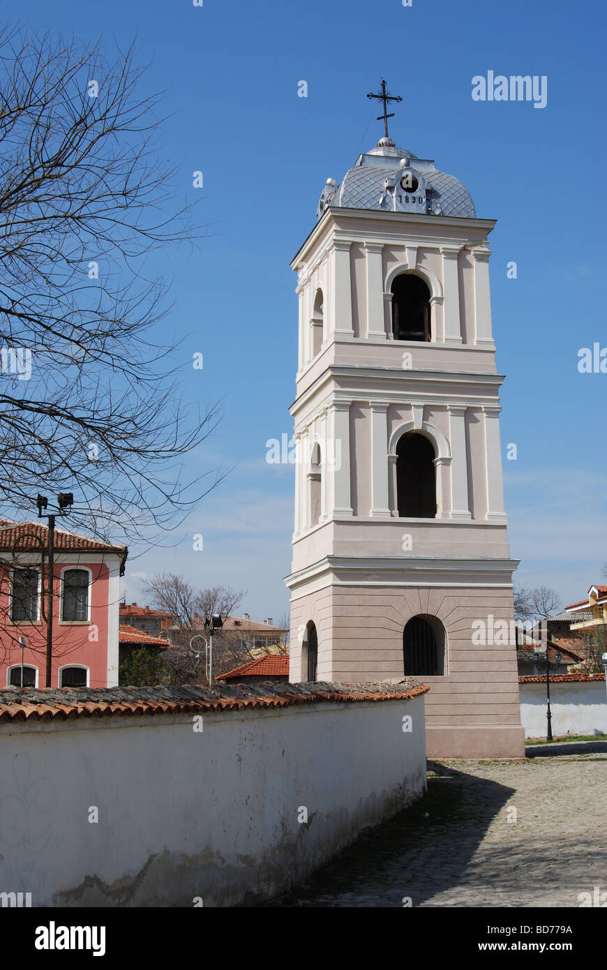 St. Nicolas church belfry tower, Karlovo Bulgaria Stock Photo - Alamy