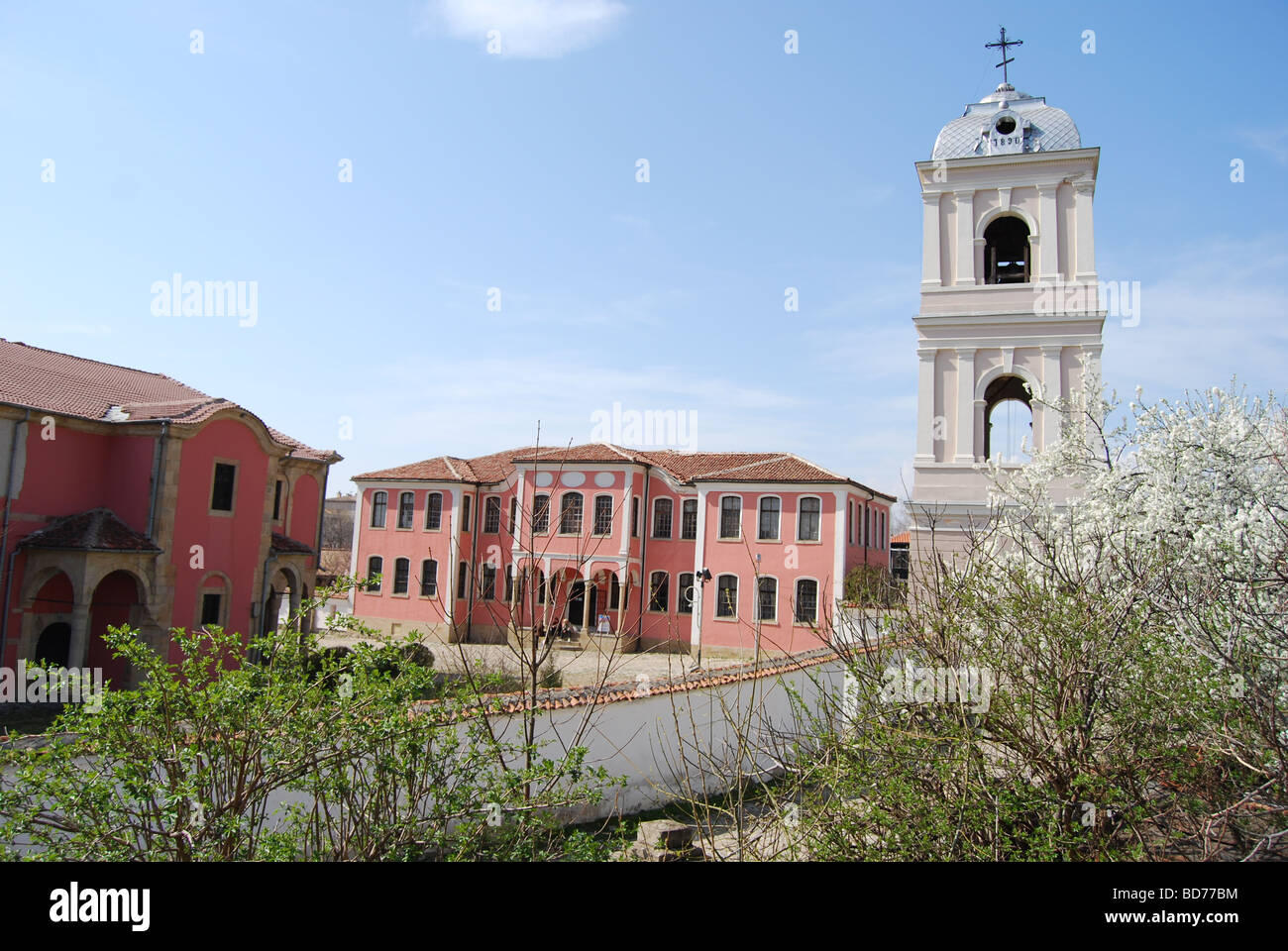 St. Nicolas church and the Historical Museum in Karlovo, Bulgaria Stock ...