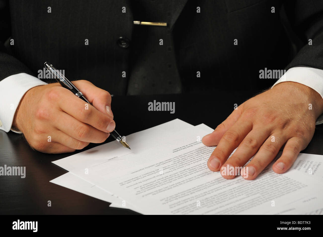 The businessman the signing contract Hand closeup Stock Photo - Alamy