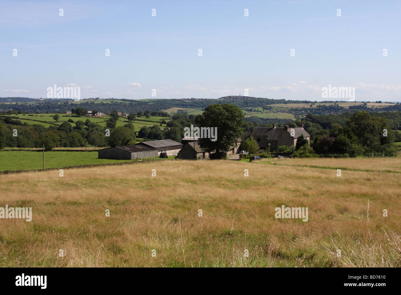 A farm and surrounding countryside in Derbyshire, England, U.K Stock ...