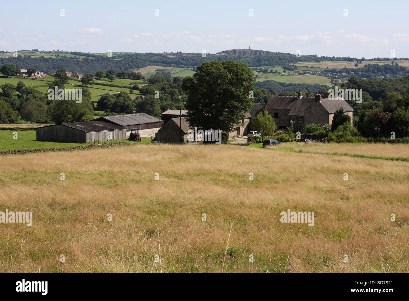 A farm and surrounding countryside in Derbyshire, England, U.K Stock ...