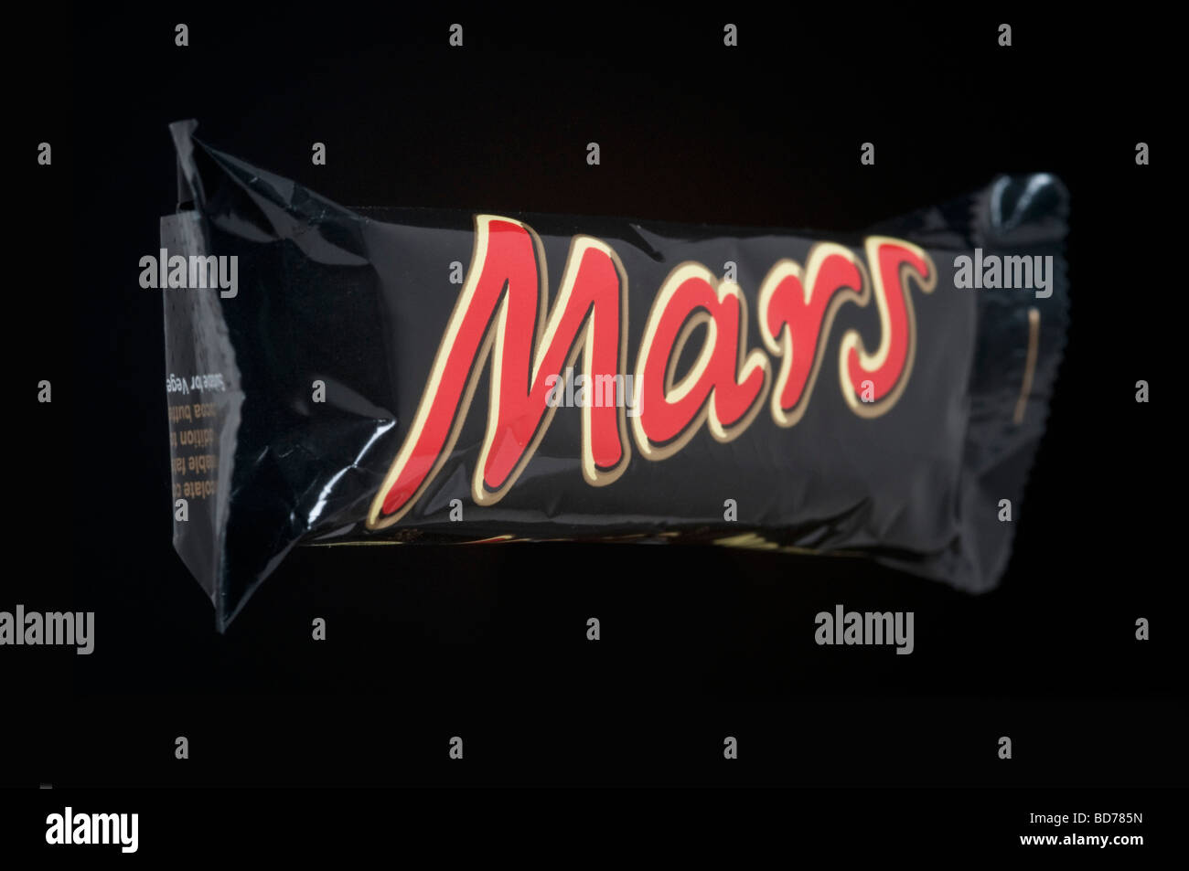 Mars Bar Wrapper Shot On Black Background Stock Photo - Alamy