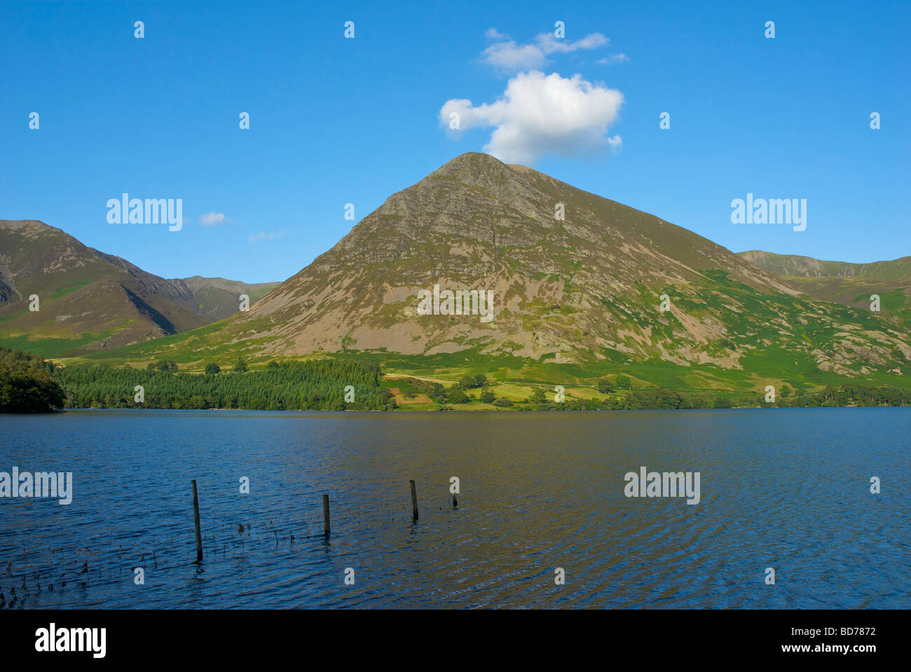Crummock Water, overlooked by Grasmoor, Lake District National Park ...