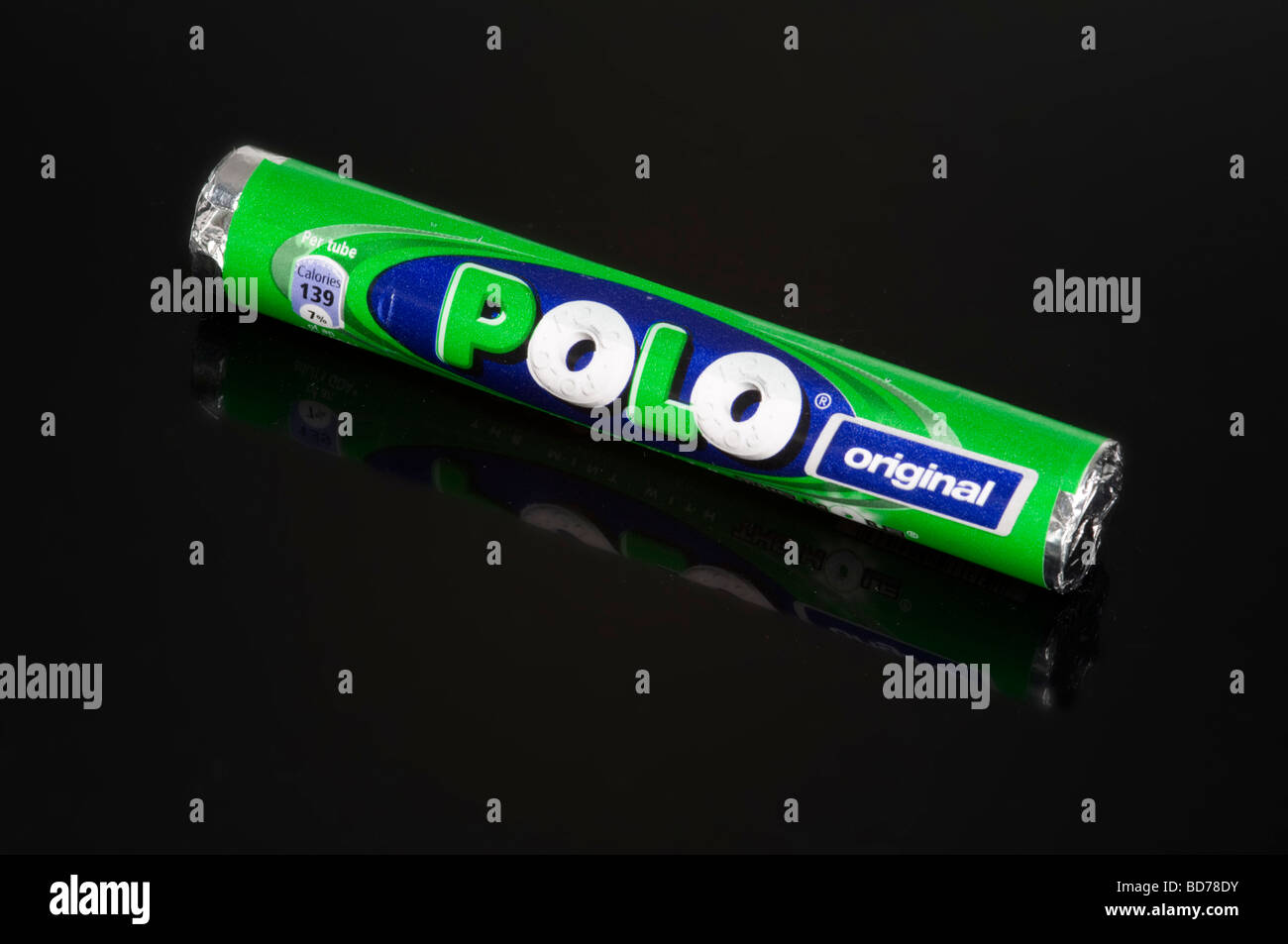 Polo Mints On Black Background Shot In Studio Stock Photo - Alamy