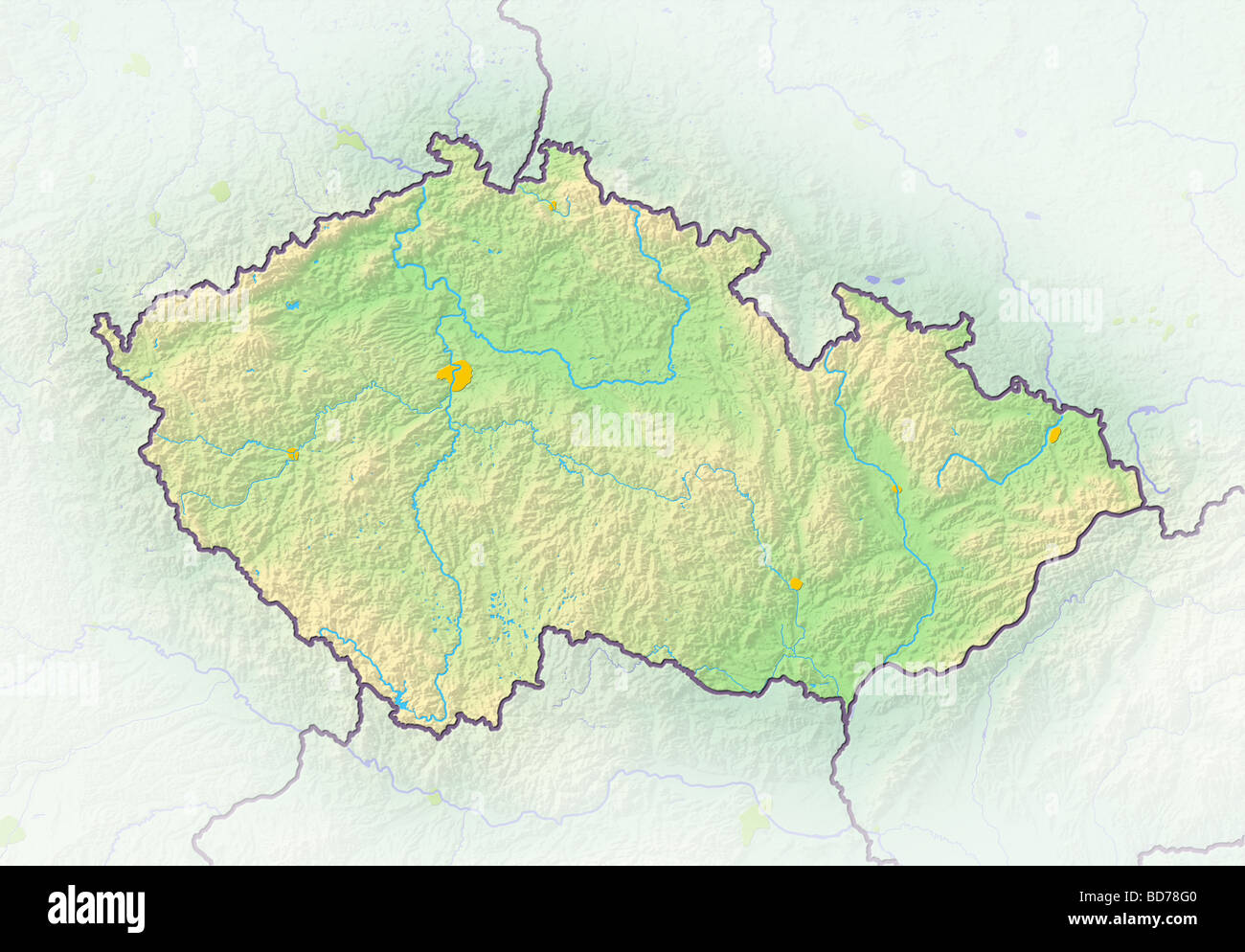 Czech republic map hi-res stock photography and images - Alamy