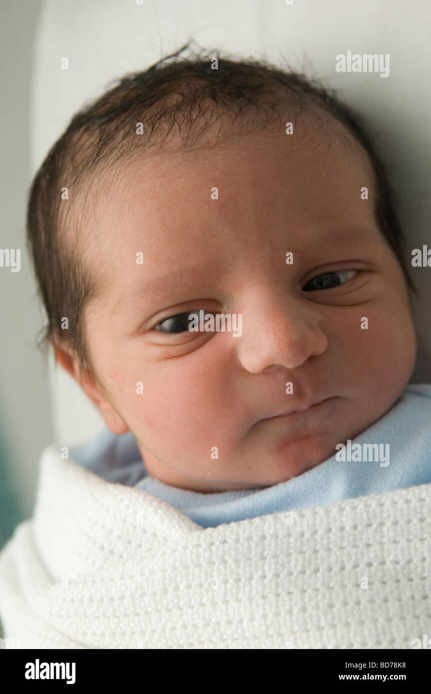 Portrait of a newborn baby boy Stock Photo - Alamy