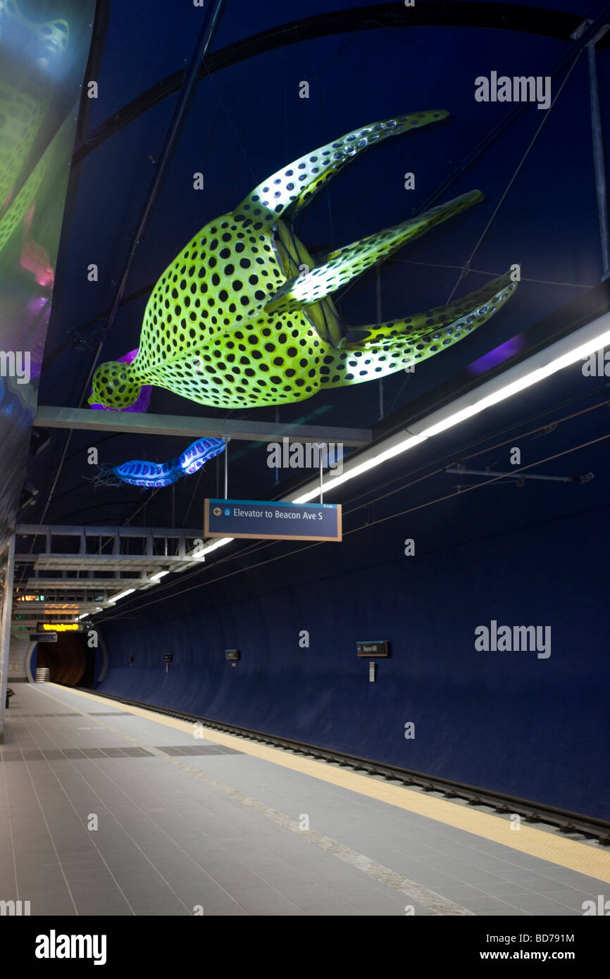 Beacon Hill Station Tunnel Sound Transit Link Light Rail, Seattle, Washington Stock Photo - Alamy