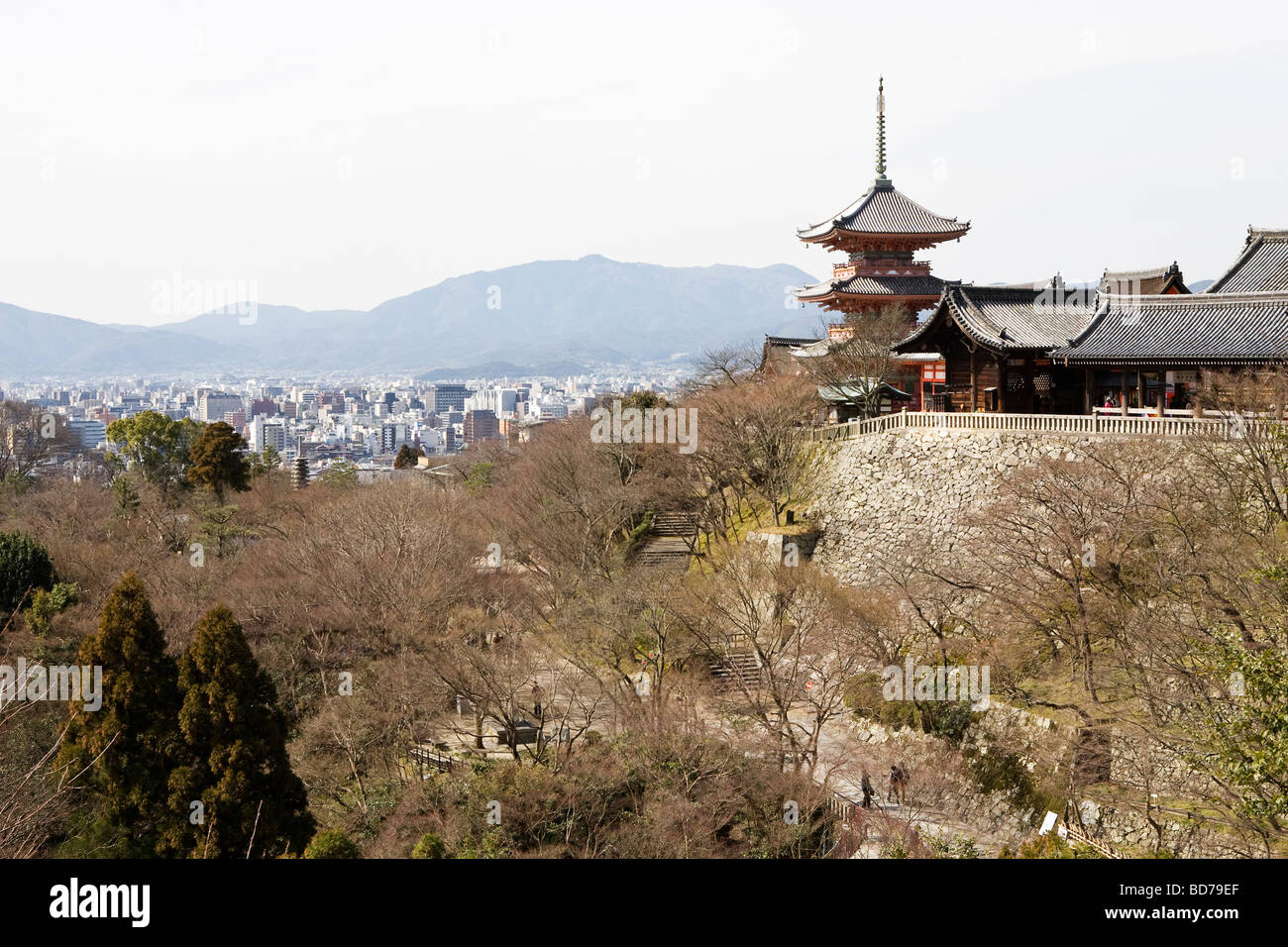 Kiyomizudera 'Pure Water Temple' in Kyoto, Japan overlooking Kyoto ...