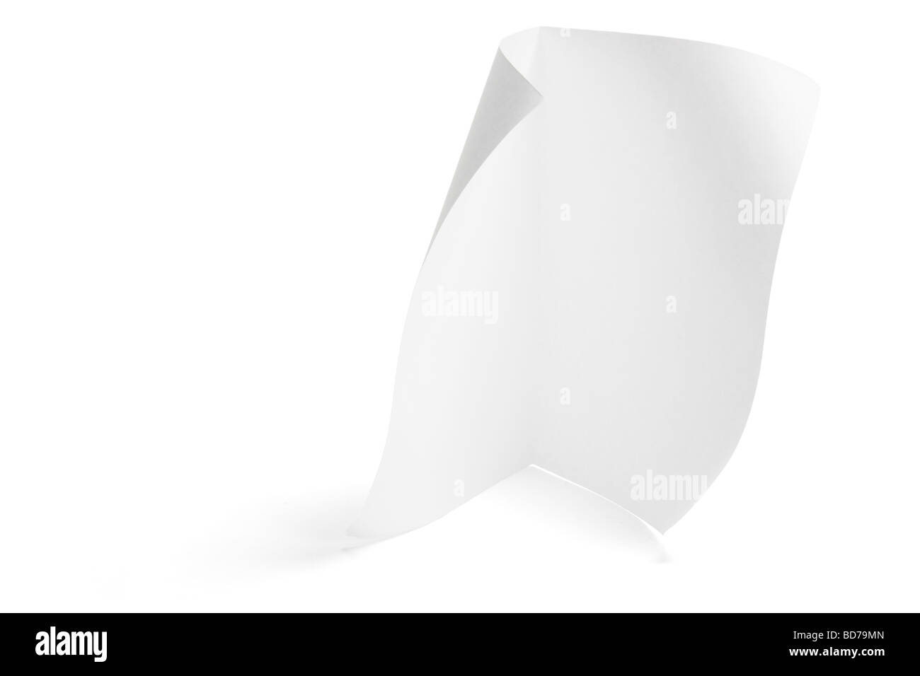 Folded piece of white paper blank hi-res stock photography and images ...