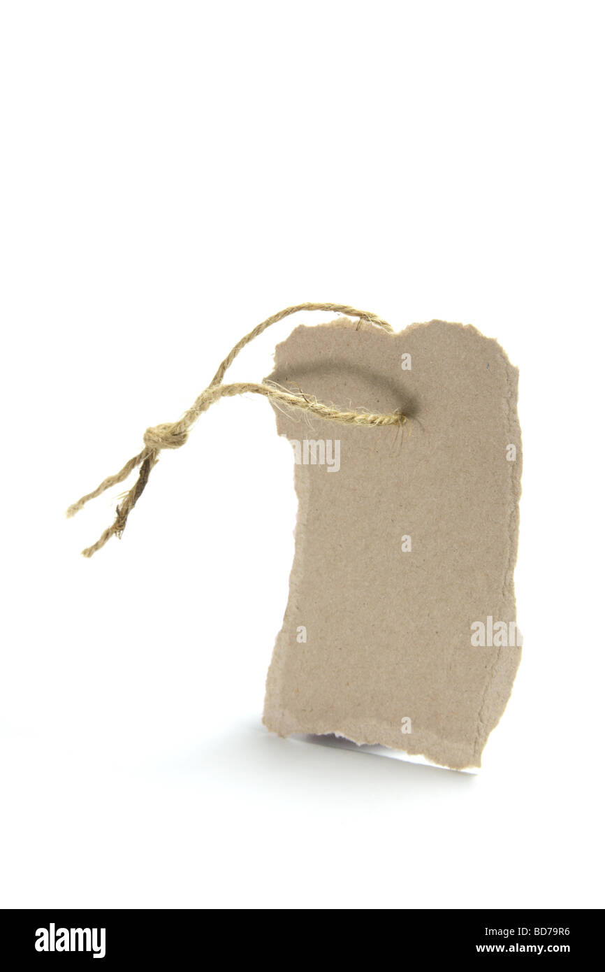 Torn Cardboard Tag Stock Photo - Alamy