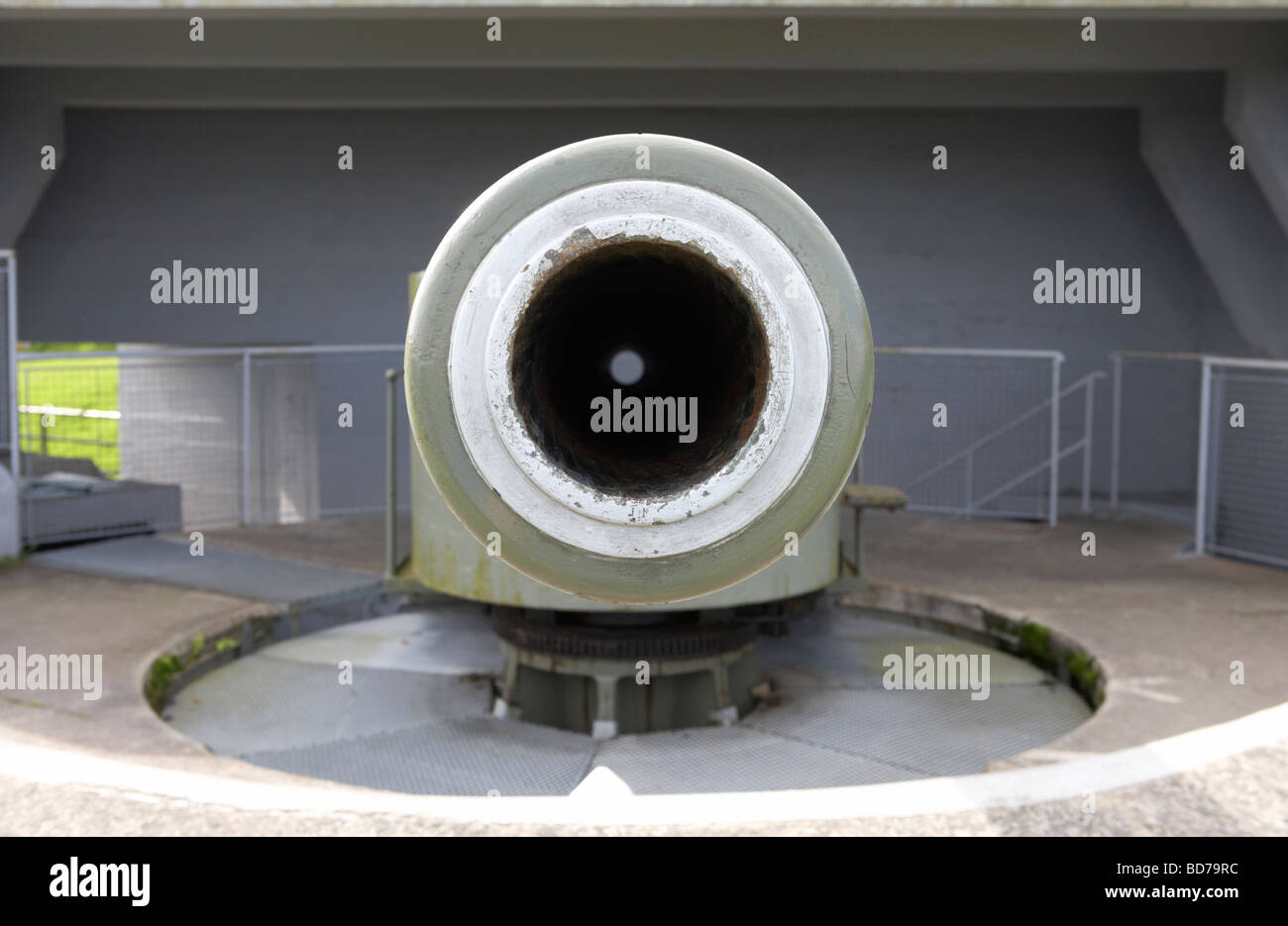 6 inch breech loaded gun with breech open at grey point fort and ...