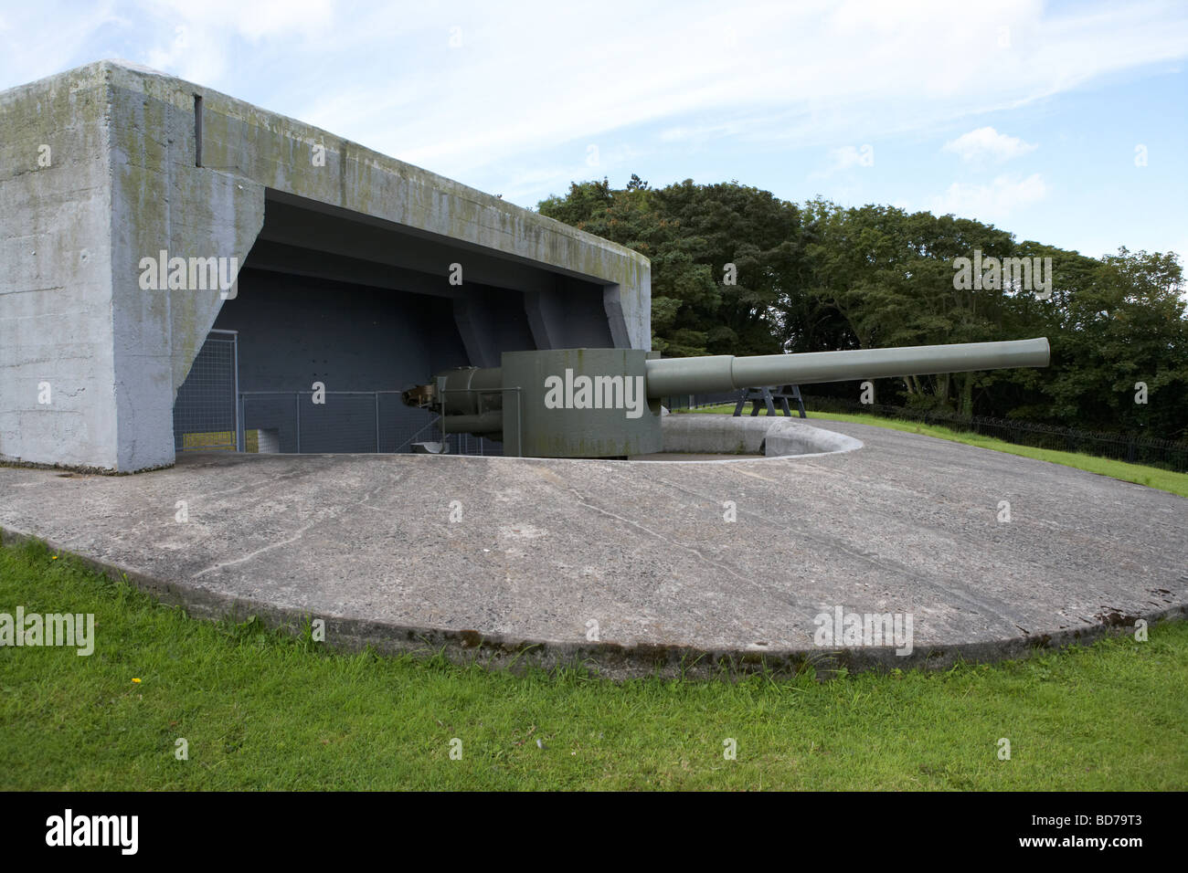 6 inch gun concrete glacis and gunhouse at grey point fort and battery ...